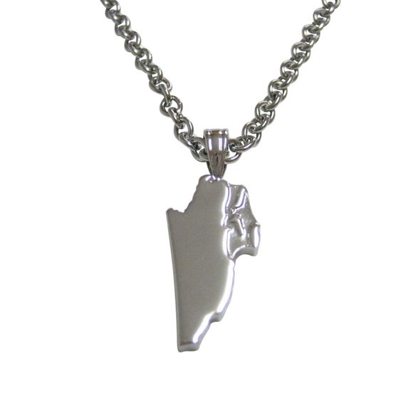 Kiola Designs | Jewelry | Belize Map Shape Pendant Necklace | Poshmark